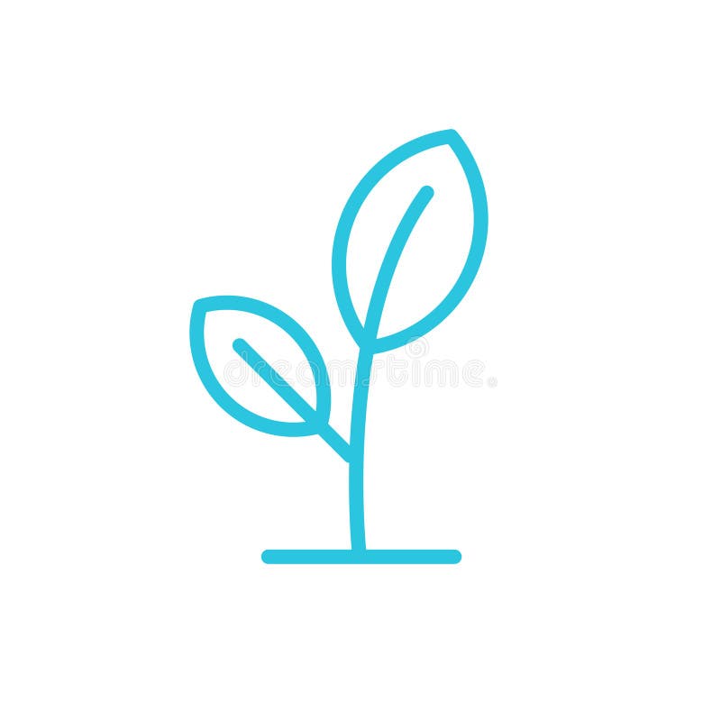 Growth, Plant Icon. from Blue Icon Set Stock Vector - Illustration of ...