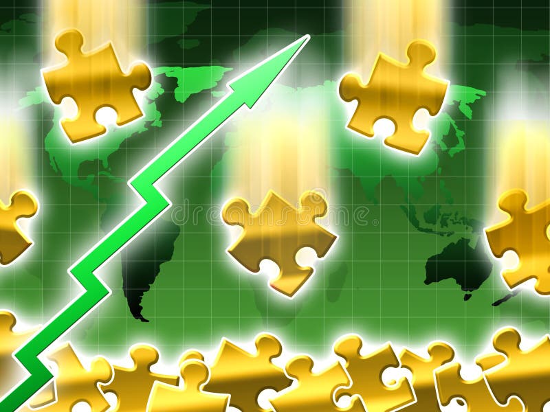 Growth price of gold stock illustration. Illustration of world - 17790816