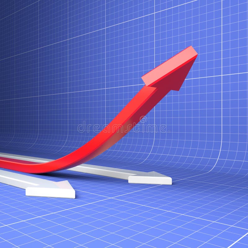 Growth of the productivity stock illustration. Illustration of ...