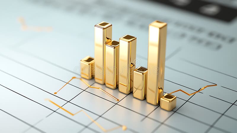 Growth and Profits Visualized in Financial Charts Stock Illustration ...