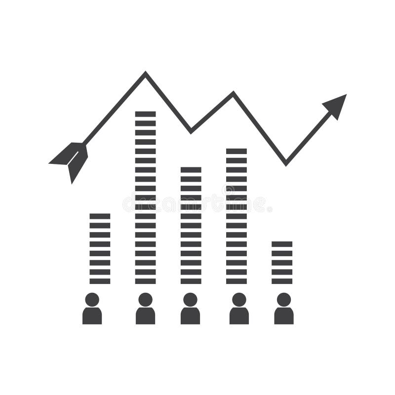 Growth Progress Chart. Vector Illustration Decorative Background Design ...