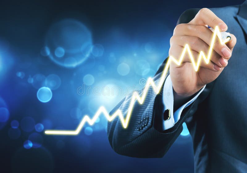 Growth and Progress Concept Stock Photo - Image of hand, businessman ...