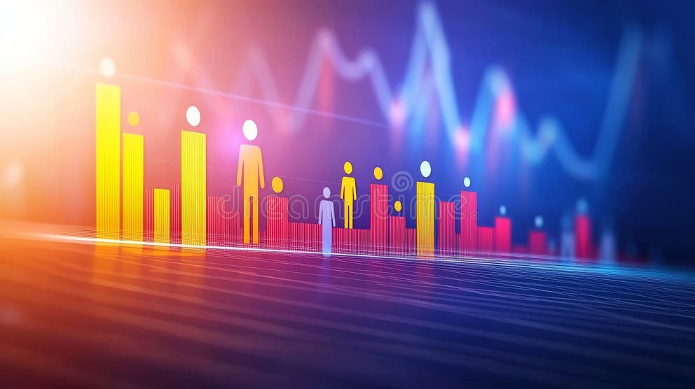 Growth and Progress Visualization Abstract Image Depicting Human ...