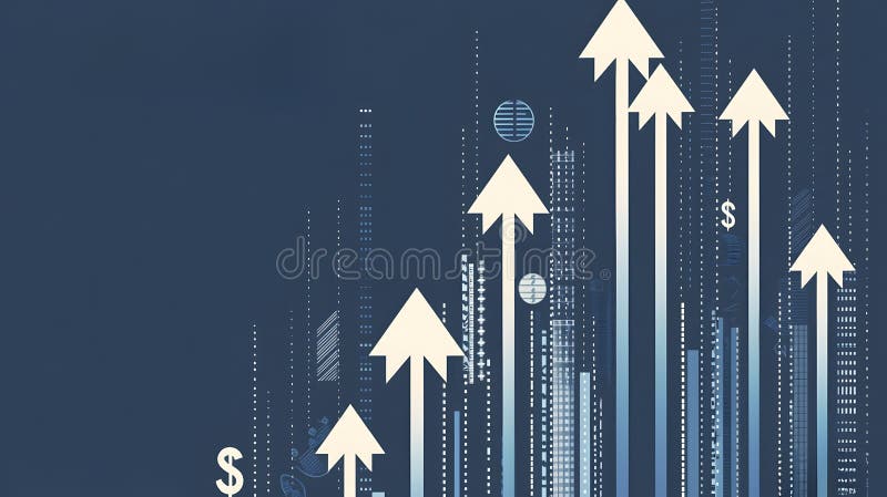 Growth Projections with Upward Arrows Illustration Stock Illustration ...
