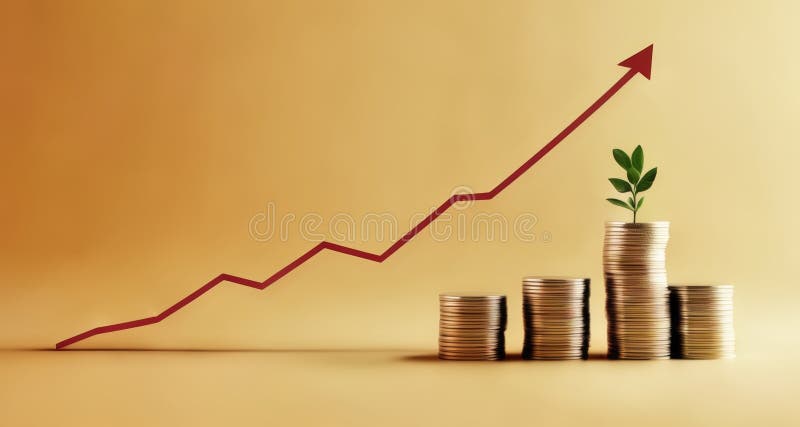 Growth and Prosperity - Financial Success Symbolized Stock Illustration ...