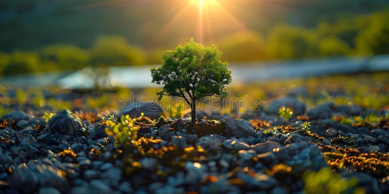 The Growth of Renewable Energy: a Young Tree among Solar Panels ...