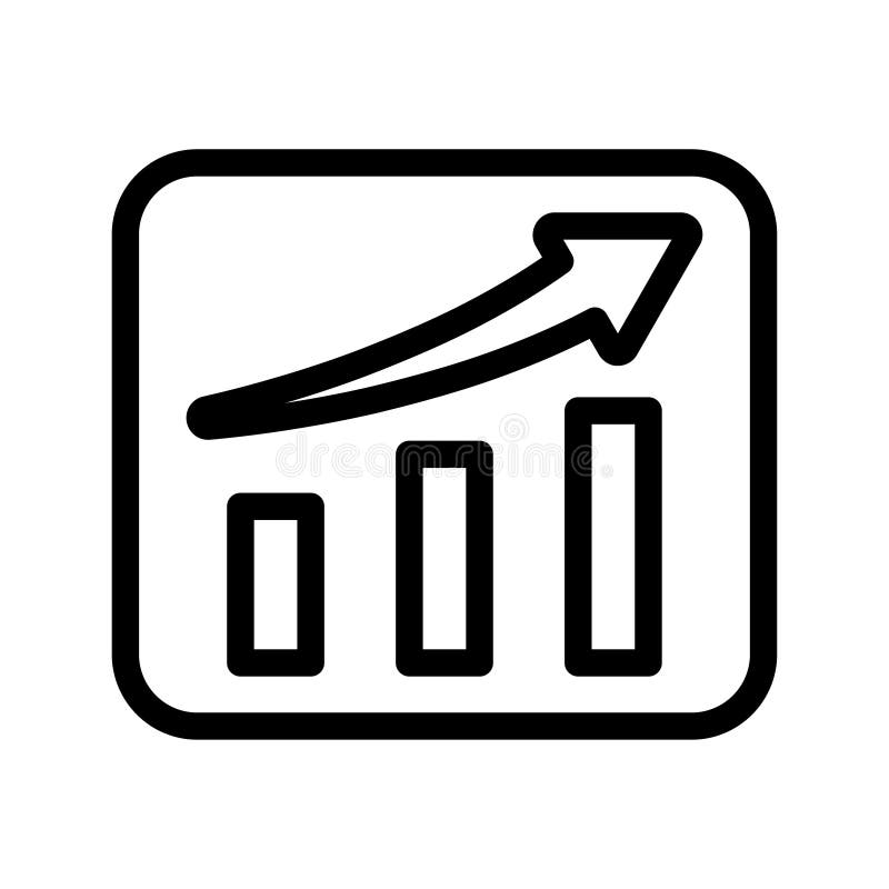 Growth report icon stock vector. Illustration of graph - 221112613