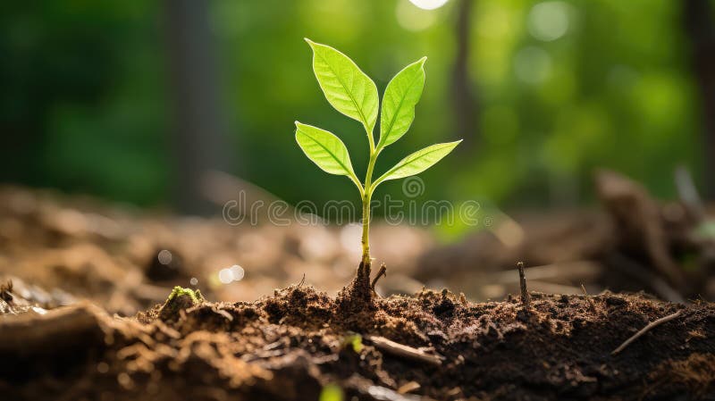 Seed To Tree Growth Illustration, Depicting Stages of Plant Development ...