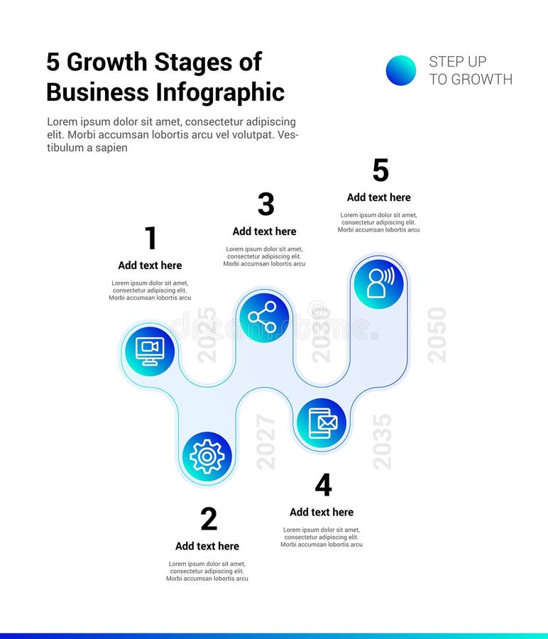 8 Step To Growth Stages of Business Infographic Stock Vector ...