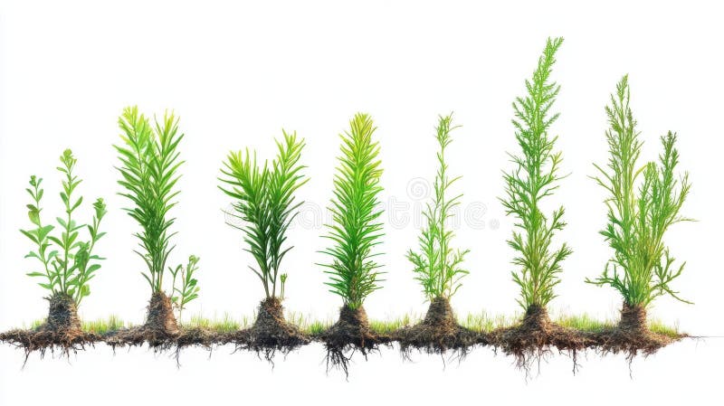 Growth Stages, from Seedling To Mature Plant, a Visual Representation ...