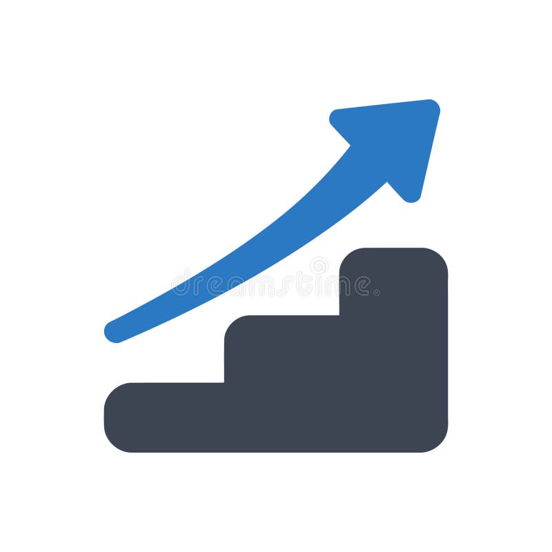 Growth Stairs Icon stock vector. Illustration of icon - 361728177