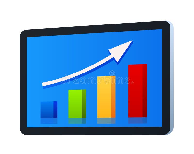 Growth Statistics - Modern Flat Design Style Single Isolated Image ...