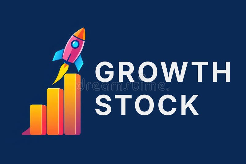 GROWTH Stock Text Words Rocket Taking Off Background Stock Illustration ...