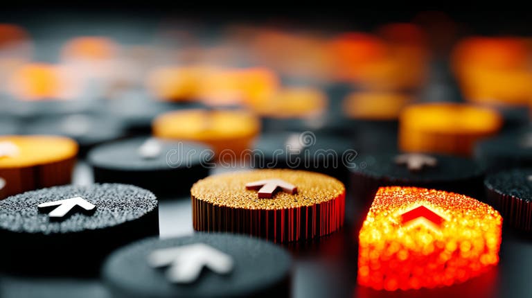 Growth Strategy Concept with Arrows and Movement Avoiding Obstacles in ...