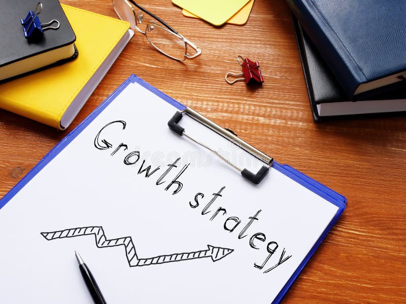 Growth Strategy is Shown on the Conceptual Business Photo Stock Image ...