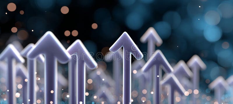 Growth Strategy Visualizing a Digital Future Path with Arrow Abstract ...