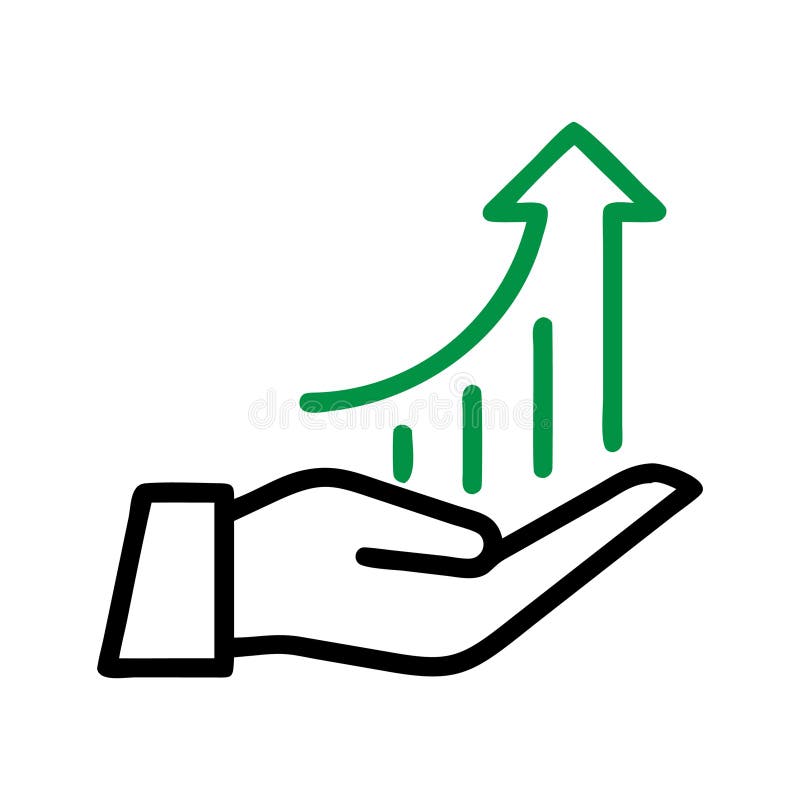 Growth Success Arrow Icon. Growth Chart Icon.eps Stock Vector ...