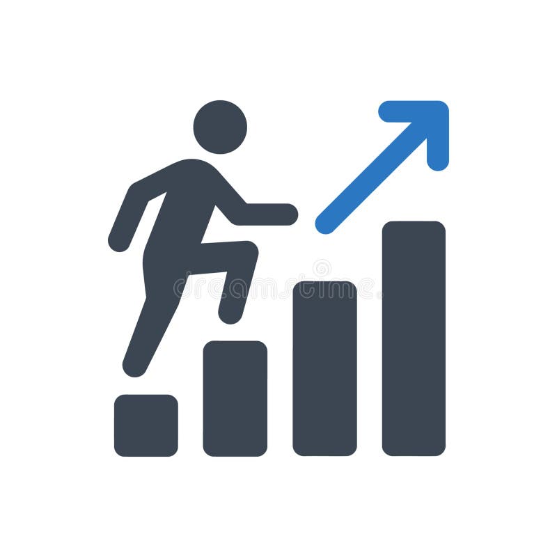 Growth Success Steps Icon stock vector. Illustration of vector - 361696510