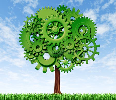 Growth and Success Tree Symbol Stock Illustration - Illustration of ...