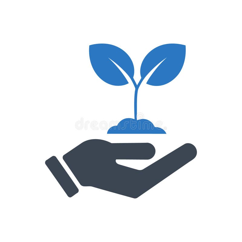 Growth and Sustainability Icon Stock Vector - Illustration of plant ...