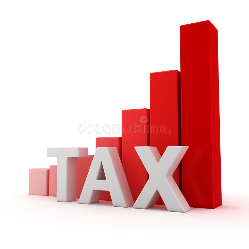 Taxes going up stock illustration. Illustration of bank - 17146643