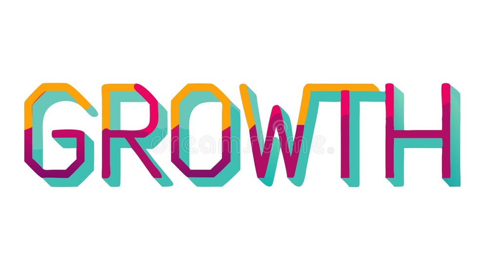 Growth Text Logo, Development and Progress, Vector Design Generative AI Stock Vector ...