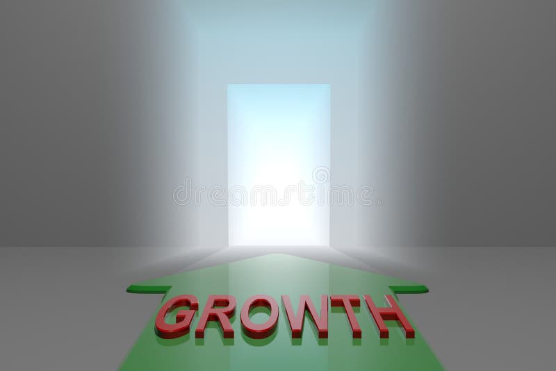 Growth to the open gate stock illustration. Illustration of blue ...