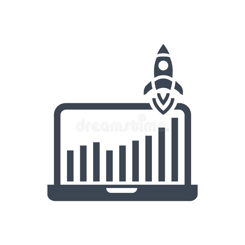 Growth Traffic Vector Glyph Icon Stock Vector - Illustration of ...