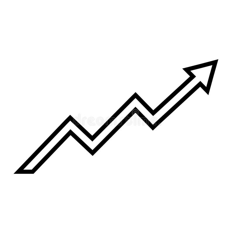Growth Trend Chart Vector Icon. Stock Vector - Illustration of growth ...