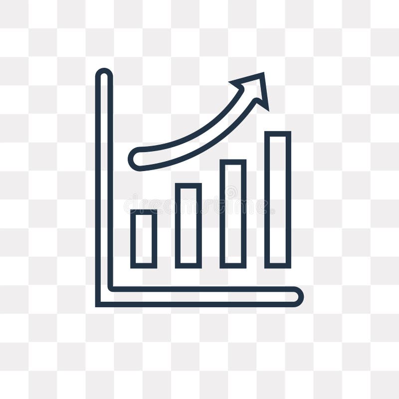 Growth Vector Icon Isolated on Transparent Background, Linear Gr Stock ...