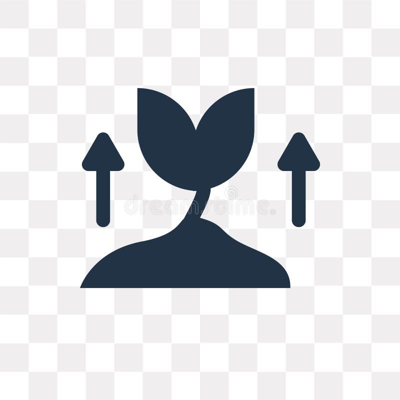 Growth Vector Icon Isolated on Transparent Background, Growth T Stock ...