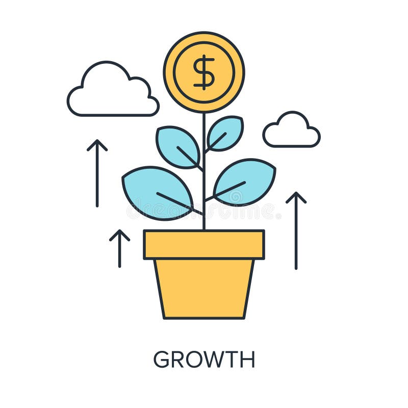 Growth Vector Illustration Concept Stock Illustration - Illustration of ...
