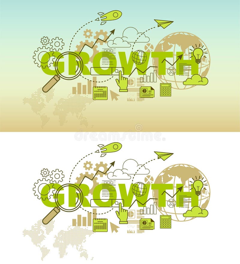 Growth Web Page Banner Concept with Thin Line Flat Design Stock Vector ... Growth Web Page Banner Concept with Thin Line Flat Design Stock Vector ...