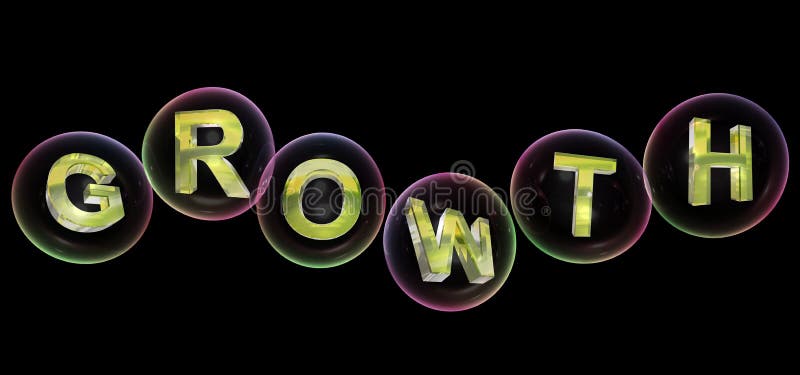 Growth word on white stock illustration. Illustration of feeling ...