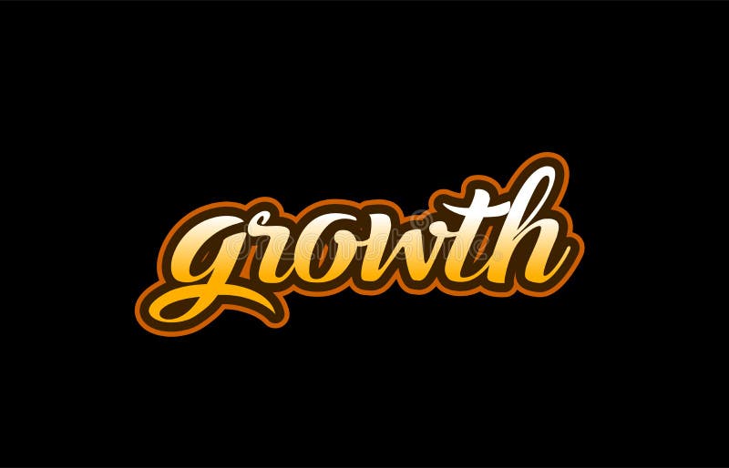 Growth Handwritten Word Font with Vibrant Violet Purple Stars and ...