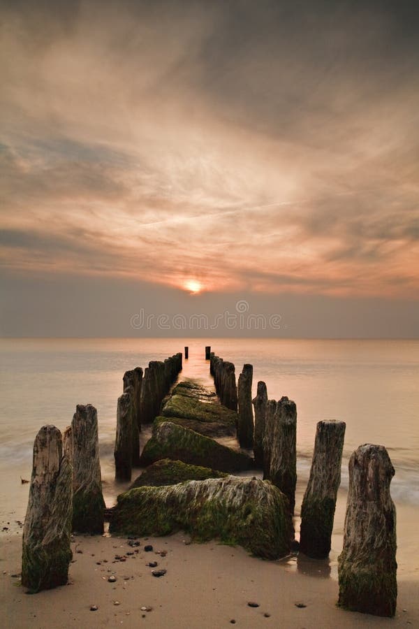 Groyne stock photo. Image of romantic, light, coast, western - 12927076
