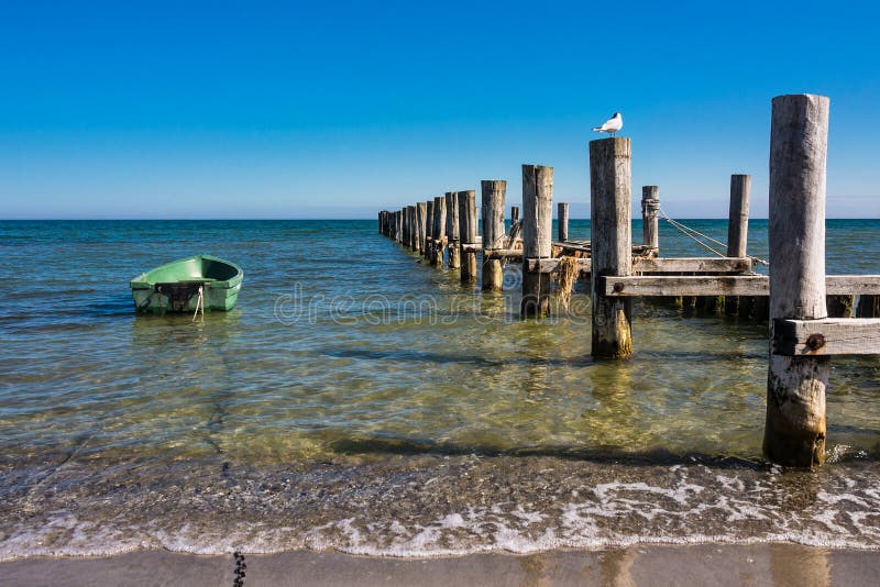Groyne stock image. Image of zingst, clouds, nature, coast - 25199617