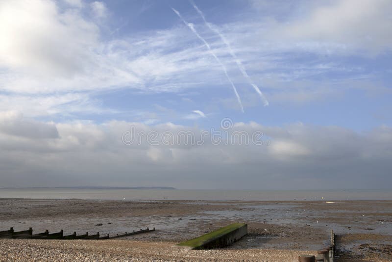 Groynes on Shingle Beach at Whitstable Kent Stock Photo - Image of wall ...