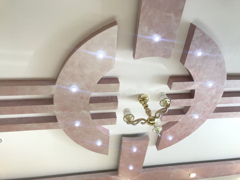 GRP Designed Gypsum False Ceiling Interiors for an Coffee Shop Stock ...