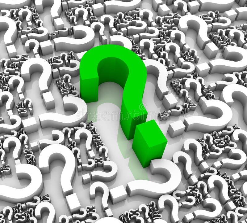 Grren Question Mark stock illustration. Illustration of confusion ...