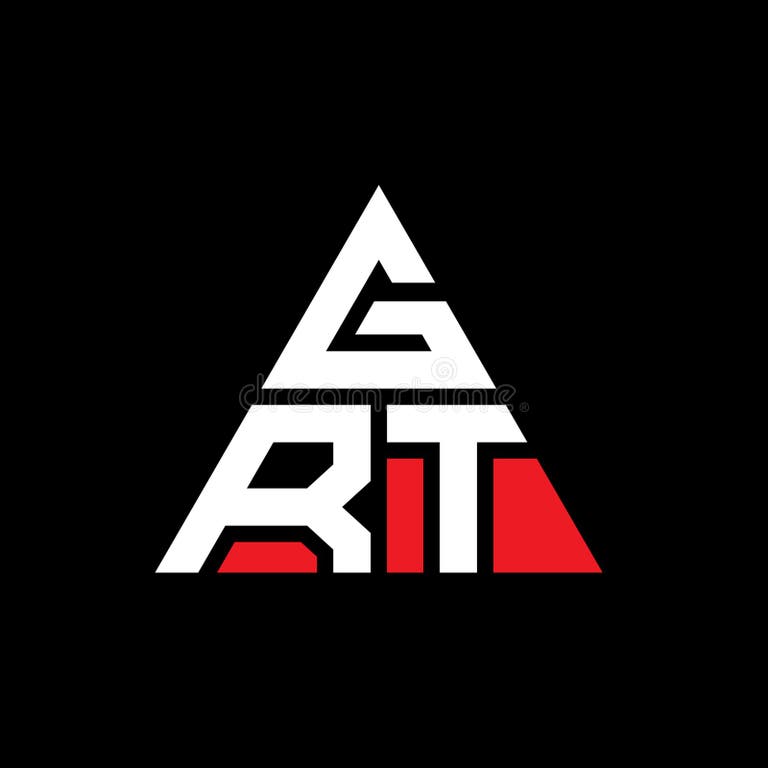 GRT Triangle Letter Logo Design with Triangle Shape. GRT Triangle Logo ...