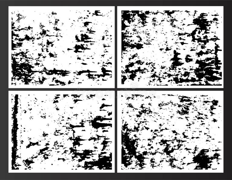 Grudge Textures Set Isolated on White 5 Stock Vector - Illustration of ...