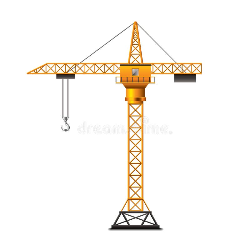 Grue Simple De Construction D'isolement Sur Le Blanc Illustration de ...