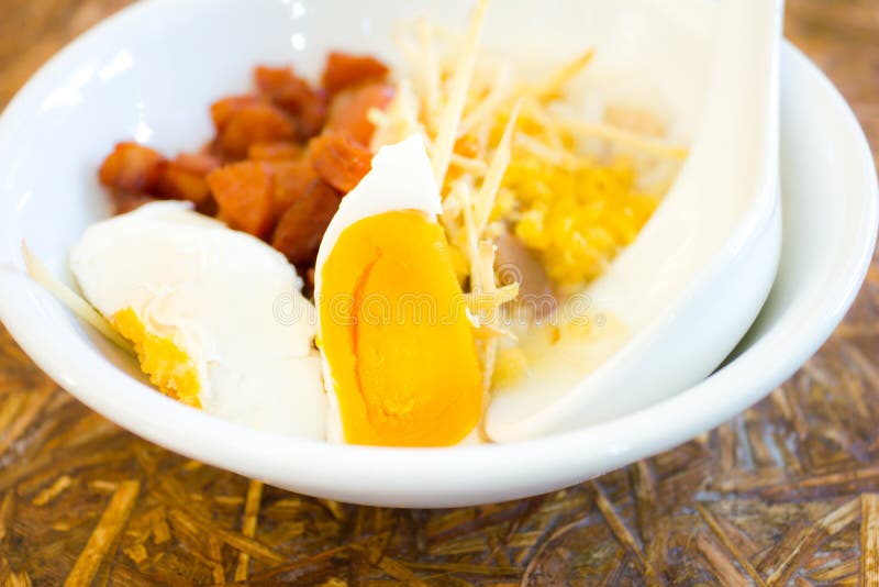 Rice gruel fish stock image. Image of spoon, chinese - 38144733