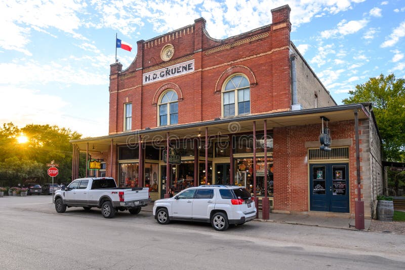 Historic Brick Architecture in the Town of Gruene in Texas Editorial ...