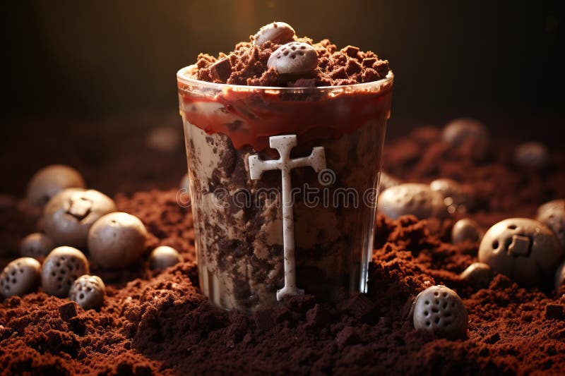 Gruesome Pudding: an Image of Pudding Decorated As a Graveyard Using ...