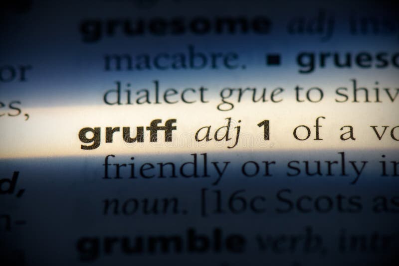 Gruff stock photo. Image of word, page, highlighted - 161576414