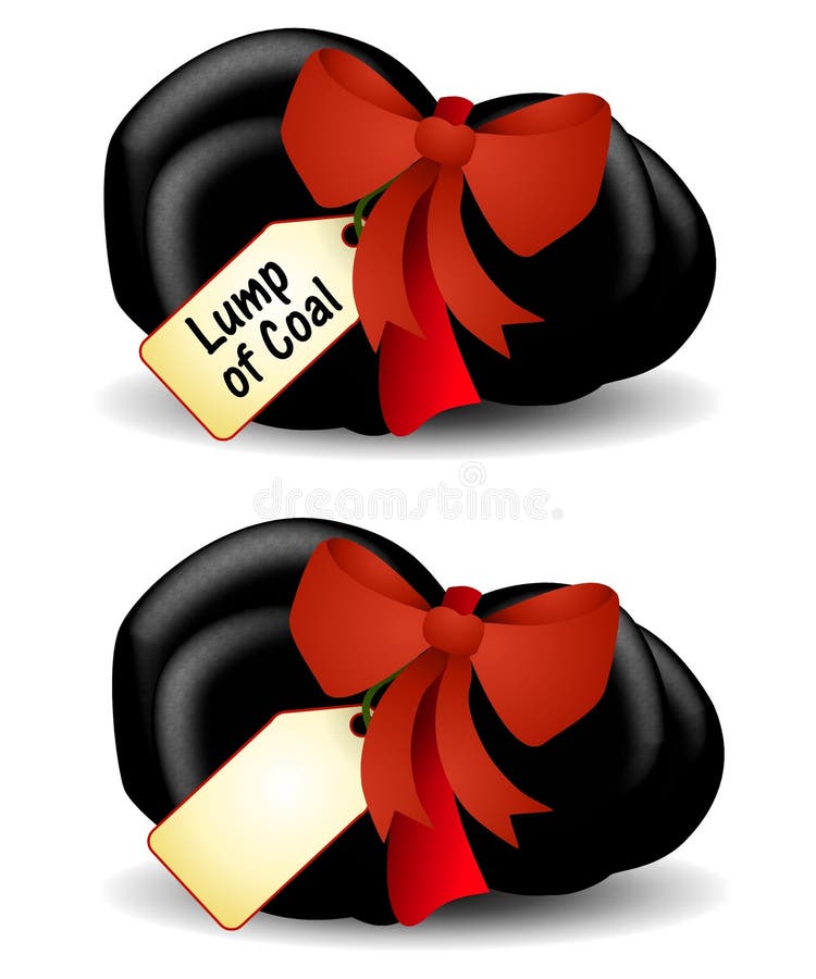 Grumo Di Carbone Per Natale Illustrazione di Stock - Illustrazione di ...