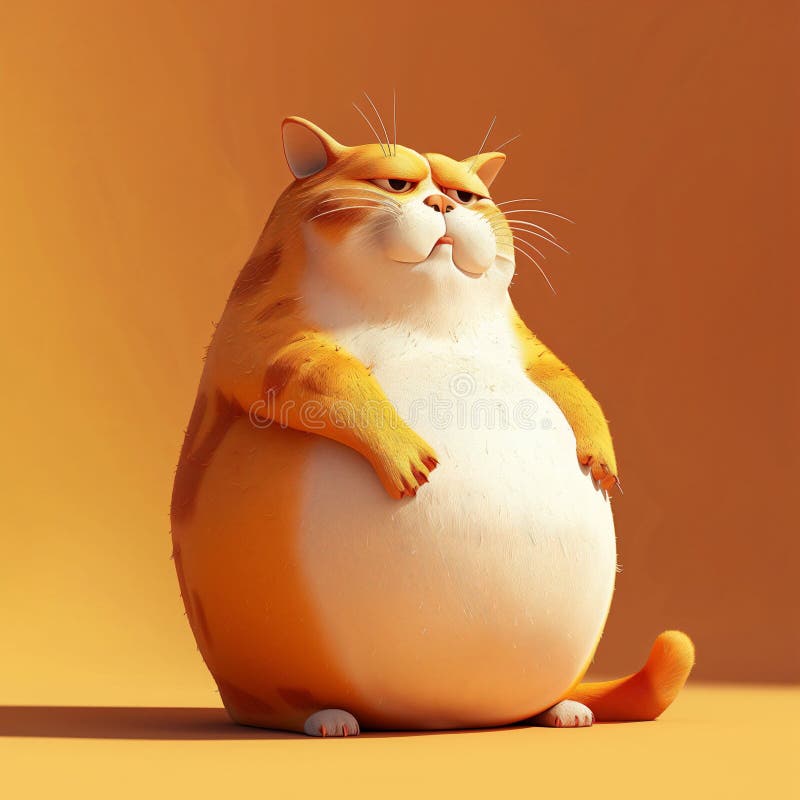 Grumpy Cartoon Cat stock illustration. Illustration of expressive ...