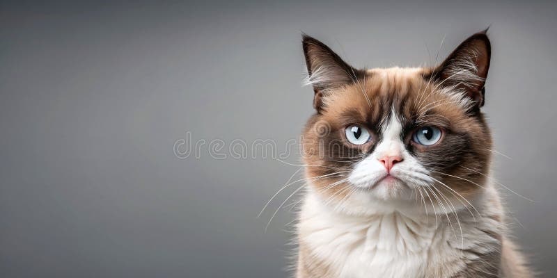 Grumpy Cat Background Generative AI Stock Illustration - Illustration ...